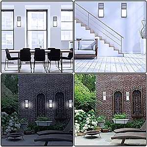 IP64 Waterproof Outdoor Wall Light Decorative Wall Sconce Porch Lamp 8W Energy Saving COB Stair Light Bright and Soft LED Wall Lamp for Home Patio Garden Walkway