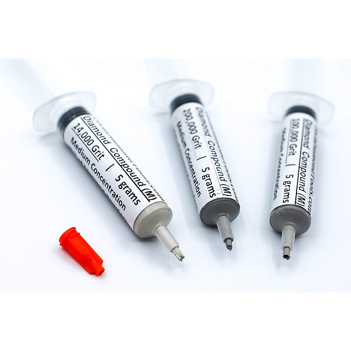 TechDiamondTools Kit of 3 Diamond Polishing Compound Polishing Paste USA Made 14000 100000 200000 Grit for Marble Glass Metal Rock Jewelry Resin Silver Gemstone 25% of Diamond Powder