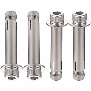 Expansion Screw, Stainless steel expansion bolts, screws, screws, Hardware Accessories - Expansion Bolt 304 Stainless Steel Sleeve Anchors for Household, Industrial, M10*120 4pcs (Color : M10*80 4pcs)