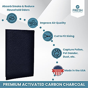 Cut-to-Fit Replacement Window Air Conditioner Filter, 24” x 16” - Universal Sizing AC Unit Filtration Pad Removes Dust, Pollen, Pet Odors, and VOCs, Made in the USA