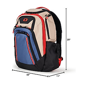 OGIO Renegade Pro Backpack, Tan/Blue/Red, 26 Liter