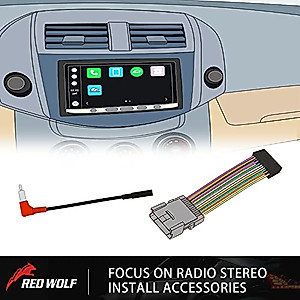 RED WOLF Radio Stereo ISO Wiring Harness Adapter Connector Replacement for Toyota Tacoma 2005-2020, RAV4 1994-2020, Subaru 2012-2019 WRX, 2018-2021 Forester Non-JBL System Plug &Play