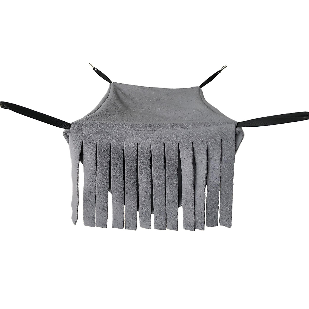 Vedem Guinea Pig Ferret Fleece Bunkbed Hammock Small Animals Cage Hanging Tunnel Hideout for Rat, Chinchilla, Squirrel (Grey)