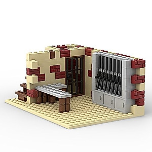 SAYN WW2 Military Scene Military Buildings - 404 pcs WW2 Military Base Battle Scene Building Block, Military Sets Compatible with Lego