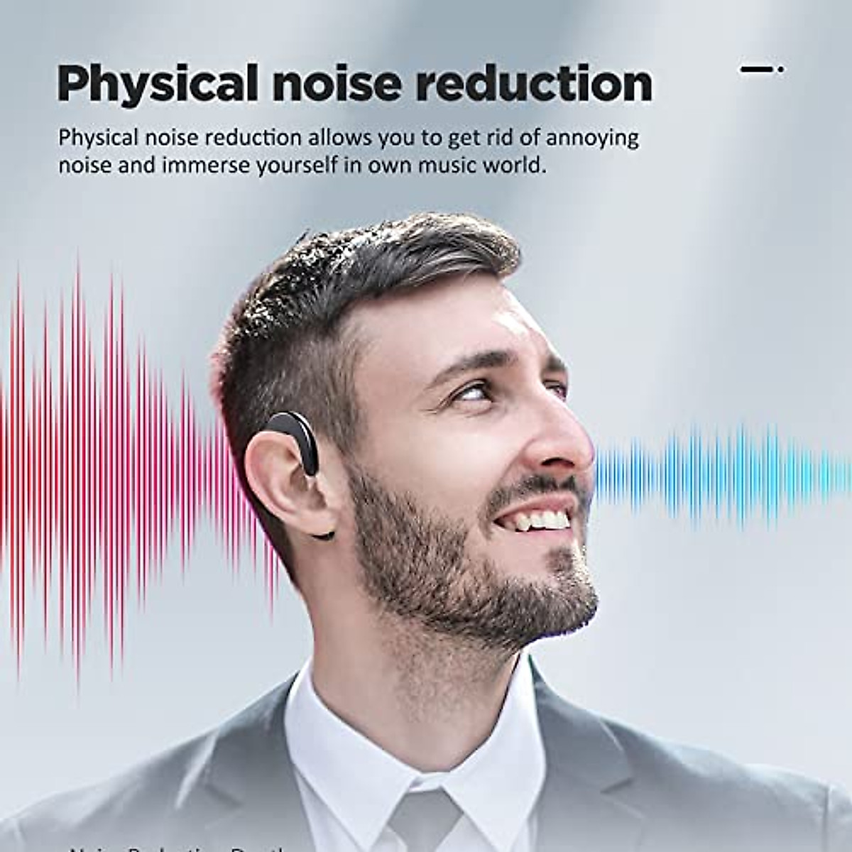 ESSONIO Open Ear Headphone Bluetooth earpiece for Cell Phone air Conduction Headphone Wireless Bluetooth Headphone with Microphone