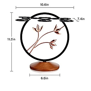 YFQHDD Wine Glass Rack,Cherry Blossoms Countertop Wine Glass Holder, Elegant Freestanding Tabletop Stemware Storage Rack/Wine Glass