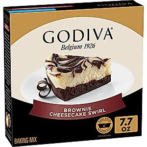 Godiva Brownie Cheesecake Swirl Cake Mix, 7.7 oz box