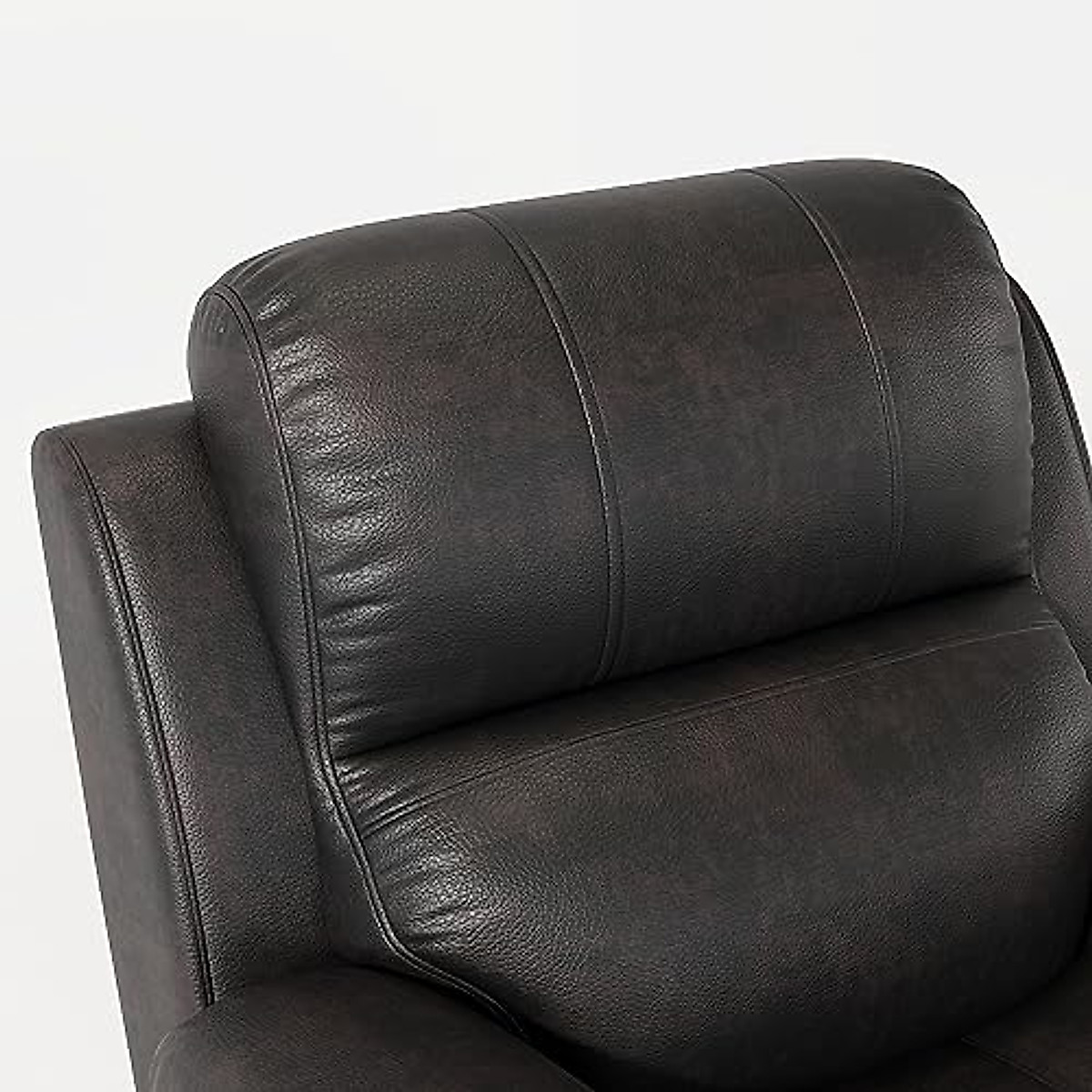 HBRR Large Power Chair with Magazine Bag, USB Ports & Button, Upholstered Seat, Heavy Duty Electric Single Recliner Sofa for Home Theater Living Room Office, Espresso