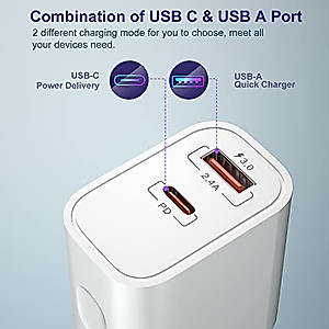USB C Wall Charger Block, Costyle 4 Pack Dual Port PD 20W USB C Power Adapter Fast Charge Type C Wall Charger Plug for iPhone 14 13 12 11 Pro Max SE XR XS Pad 8 7 Plus, Pixel 7 Pro 6A, Samsung Galaxy