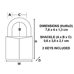 Master Lock 140DLF Solid Brass Padlock with Key, 1 Pack