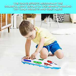 Playee Beautiful 3D Lightning Electric Train Toy with Action Flashing Lights - Bump and Go Trains for 3 Year Old Kids - Electric Toy Train for Kids with Music - Best Creative Gift Toy for Kids