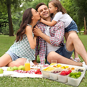 BOYUANSCH 8-Compartment Snackle Box | Portable Divided Food Storage Container & Serving Tray | Travel Snack Container | Great for Parties, Travel & Daily Use