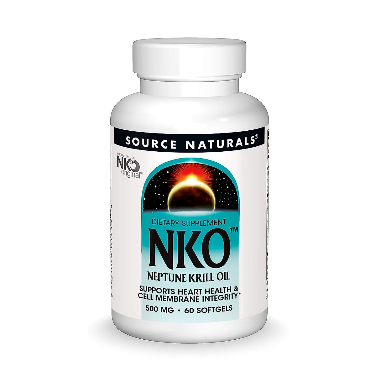 Source Naturals NKO Neptune Krill Oil, Supports Heart Health & Cell Membrane Integrity* 500 Mg - 60 Softgels