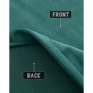 SMILETIME Emerald Green 95in Long Velvet Curtains with Rod Pocket Thermal Insulated Soft Privacy Room Darkening Velvet Drapes for Bedroom and Living Room, Set of 2 Panels, 42 x 95 Inches Long