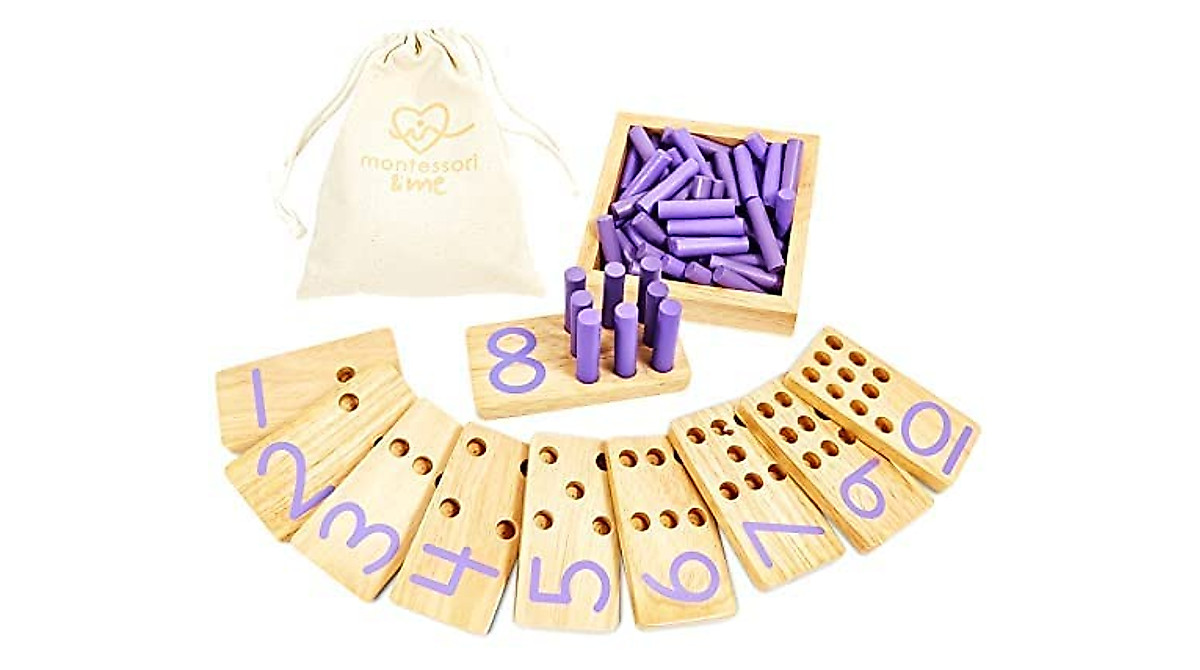 Counting Peg Board for Kids - Montessori Math & Numbers Learning