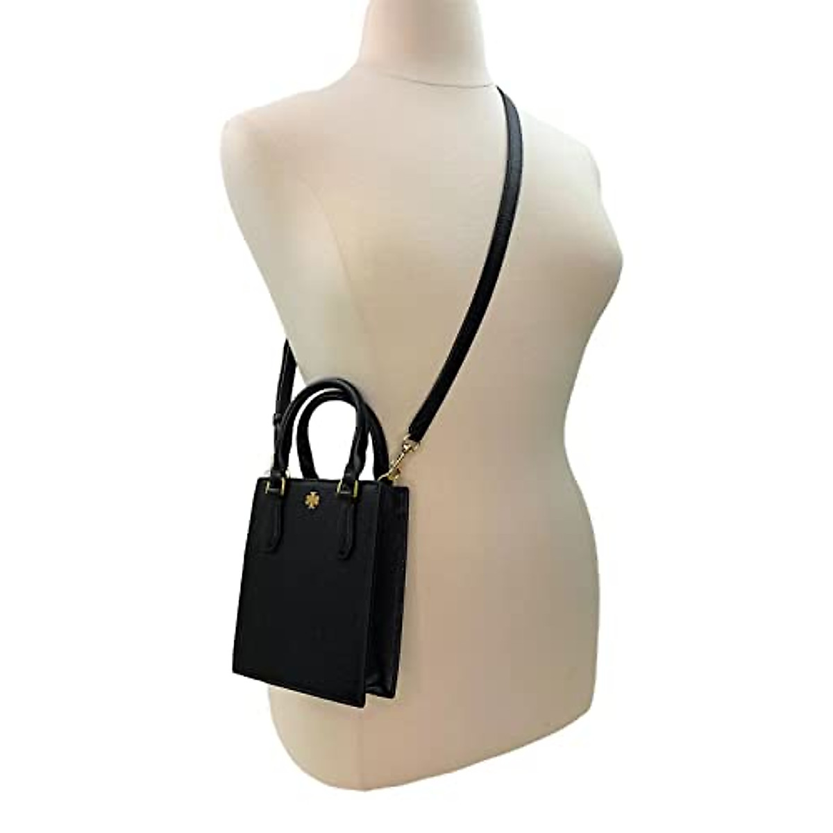 Tory Burch women's Blake Mini Shopper Tote (Black)