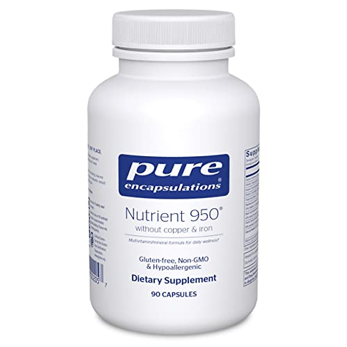 Pure Encapsulations Nutrient 950 Without Copper & Iron | Hypoallergenic Multi-Vitamin/Mineral Formula for Optimal Health | 90 Capsules