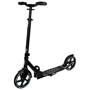 Crazy Skates Foldable Kick Scooter - Kick Scooters for Adults, Teens and Kids with Carrying Strap - Fast Folding, Adjustable Handlebars and Lightweight - Sydney Scooter (SYD) - Black