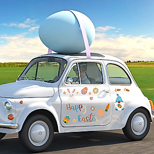 55 Pcs Glow in The Dark Stickers Wall Glowing Stickers Bunny Eggs Gnome Big Wall Decal Luminous Self Adhesive Stickers for Party Supplies Kids Room Nursery Classroom Wall Decor