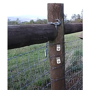 200Pcs Fence Wire Clamps with 200Pcs Screws, Livestock Fencing clips Agricualtural Fencing Stainless Steel Wire Clips for Mounting 12-16 Gauge Welded Wire to Wood, Metal or Vinyl