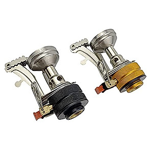 MISNODE Portable Picnic Camping Gas Cooking Stove Ultralight Burner Miniature with Storage Box for Picnic BBQ Camp Hiking with Grill Grid(A2)