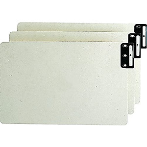 Smead 100% Recycled End Tab Pressboard File Guides, Vertical Metal Tab (A-Z), Extra Wide Legal Size, Gray/Green, Set of 25 (63276)