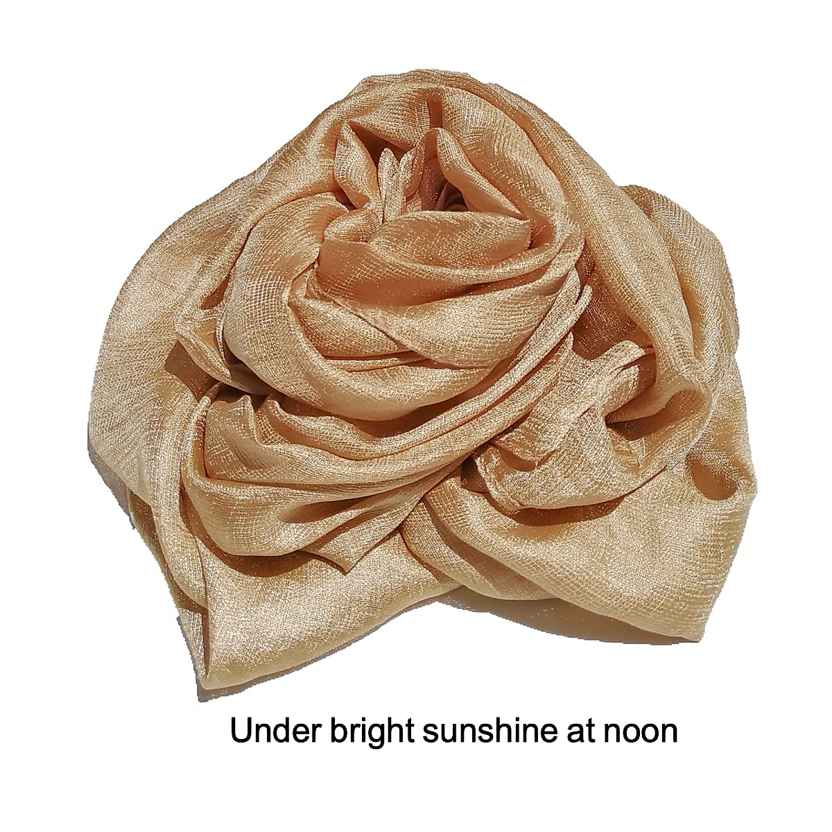 Shanlin Solid Color Silk Feel Long Scarves (Gold)