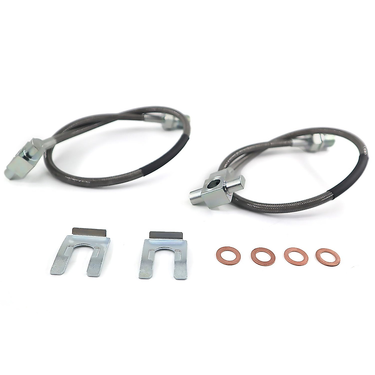 Front Stainless Brake Lines Compatible With 1971-1987 Chevy GMC C/K 10 15 20 K5 Blazer 4-6" Lift