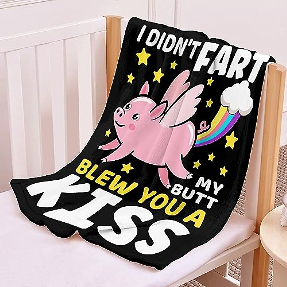 Funny Pig Blanket Gift for Girls Boys- 40x50 Inches Soft Flannel Throws Blankets Funny Gift for Teen Women Men Adult Cute Pig Lover Gifts for Birthday Christmas Halloween Bed Sofa Couch