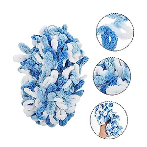 CRAFTHROU 1 Roll Polyester Loop Yarn Knitting Wool Sweater Yarn Chunky Arm Knitting Vegan Yarn Thick Wool Yarn Hand Chenille Yarn Chunky Wool Yarn Fancy Knitted Blanket 100% Polyester Fiber