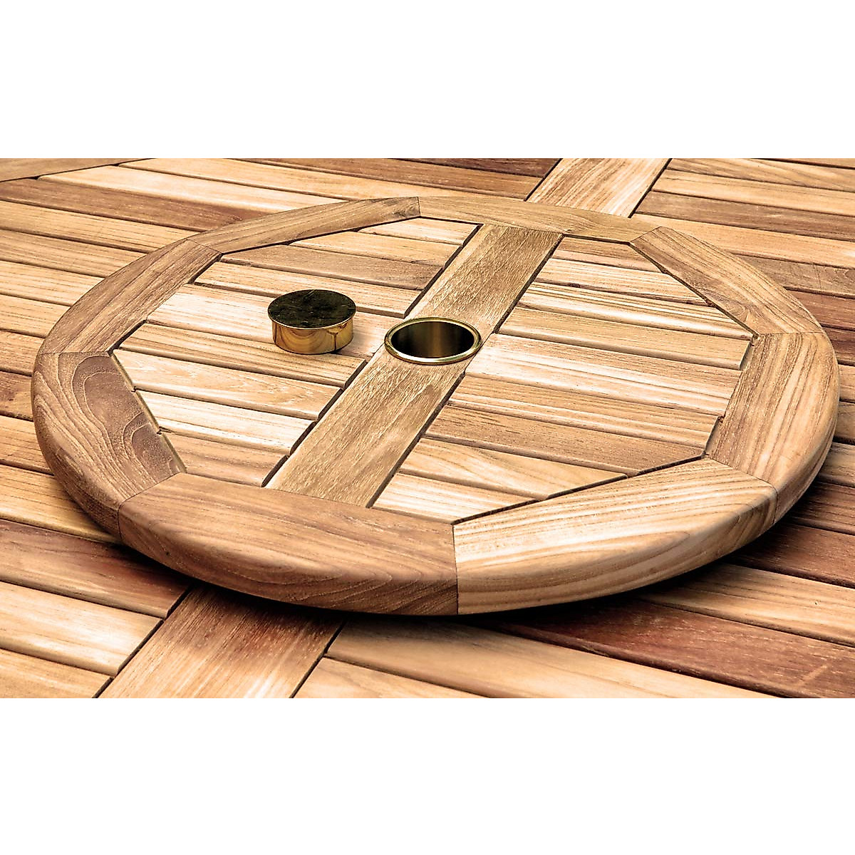 Tortuga Outdoor TK-R-LSUS Jakarta Teak Lazy Susan, 20" Long x 20" Wide x 2" high