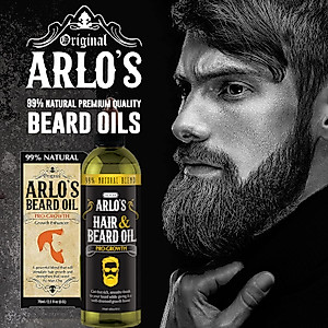 Arlo's Pro-Growth Hair and Beard Oil 8 oz. - Hair Oil, Mustache Oil and Beard Oil Growth