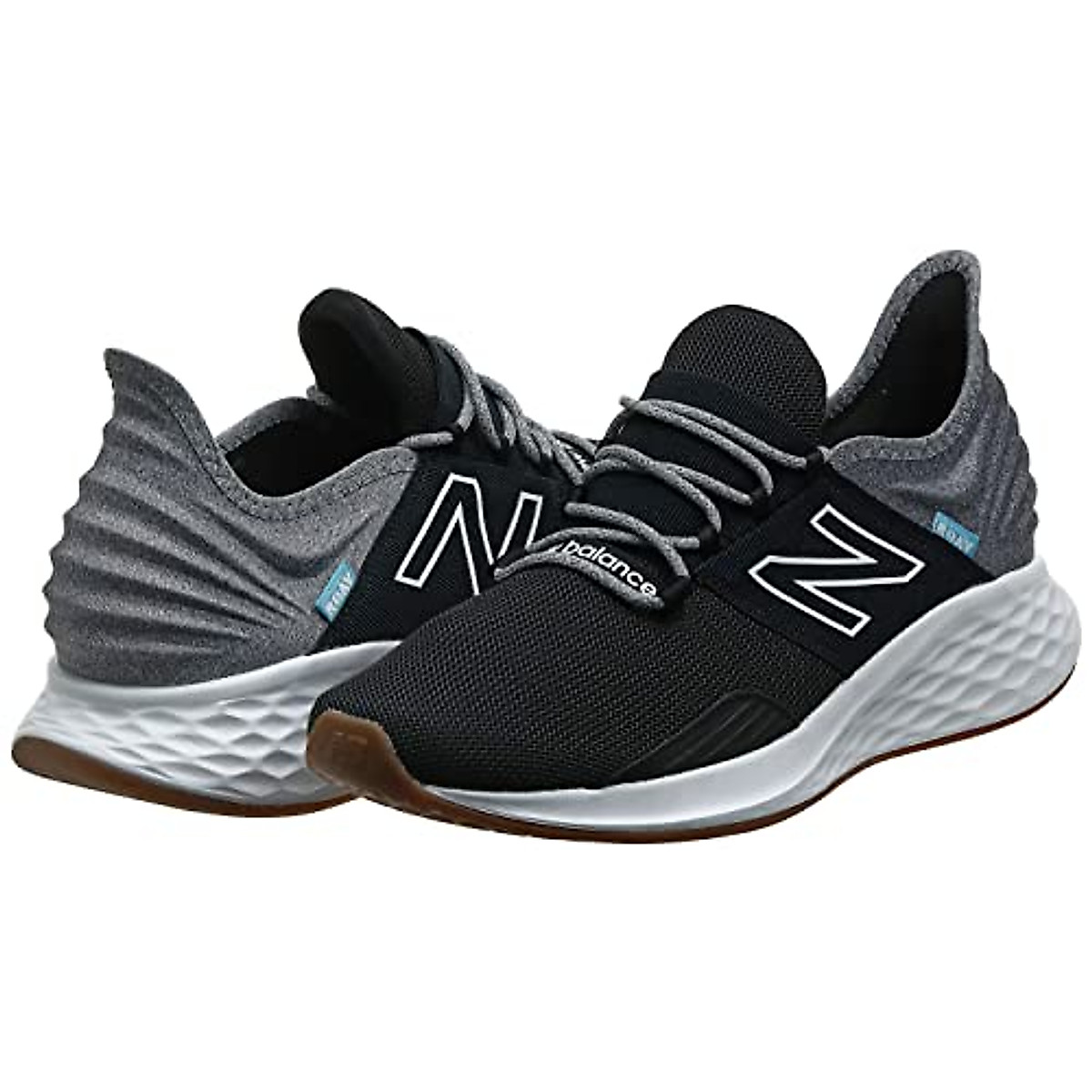 New Balance Men's Fresh Foam Roav V1 Sneaker, Black/Light Aluminum, 11 W US