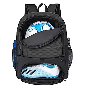 Rudmox Soccer Ball Bag-Backpack for Basketball,Volleyball with Cleat Shoes and Ball Compartment for Sports Team,Trainning