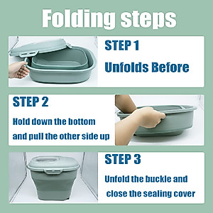 Collapsible Dog Food Storage Container with Lids,50LB Airtight Collapsible Pet Cat Storage Bin with Locking Lids Wheels Hand Scoop,Foldable Food Storage Container for Pet Food Cereal Flour Rice,Green