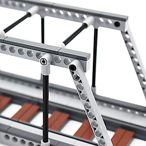 Classic Train Building Bridge City Passenger Express Train Tracks Toys Accessories Railroad Construction Building Block Compatible with Major Brand (Train Bridge)