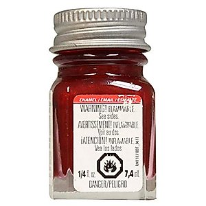 Testor'S 1105tt 1/4 Oz Stoplight Red Metallic Enamel Hobby Paint