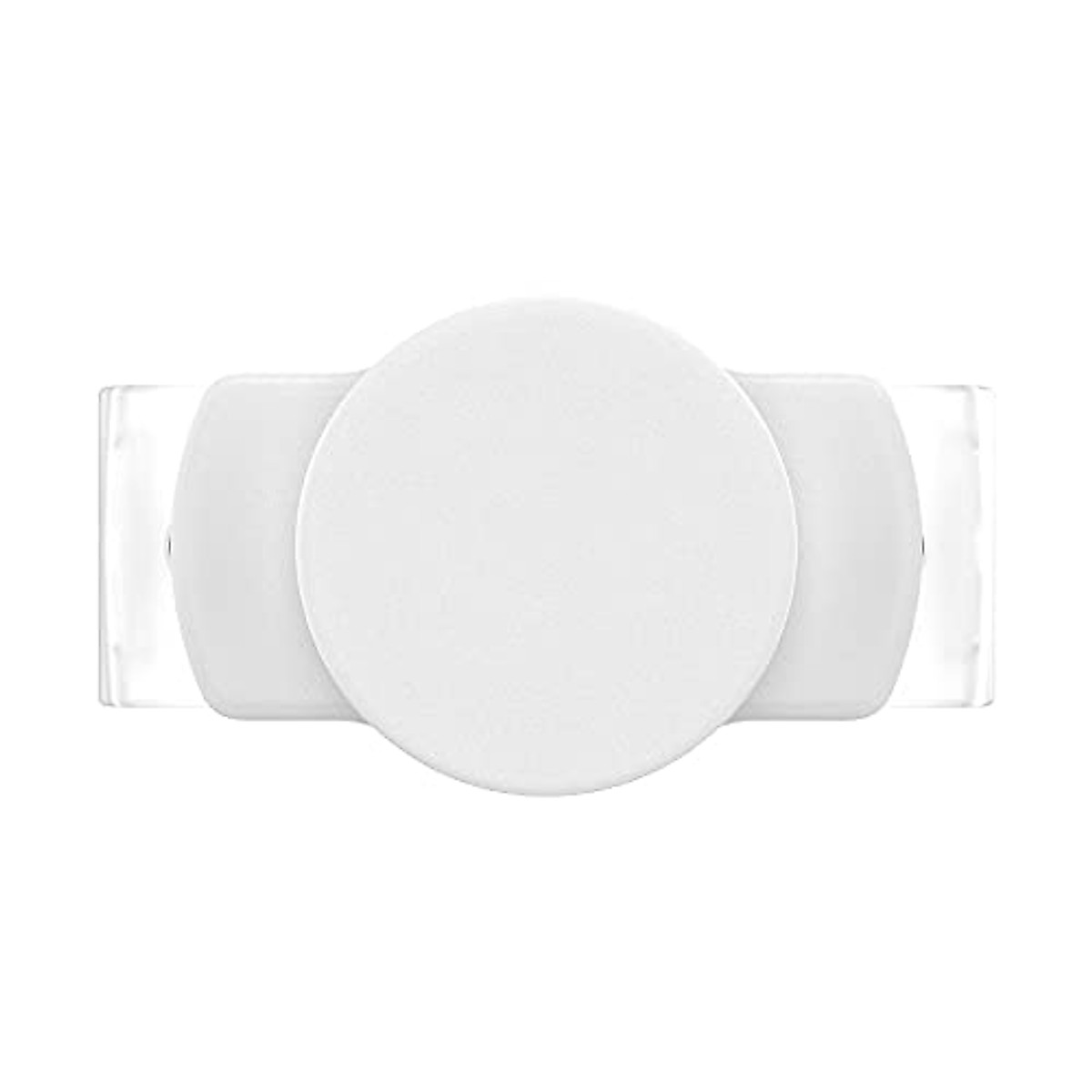 PopSockets Phone Grip Slide for Phones and Cases, Sliding Phone Grip with Expanding Kickstand, Square Edges - White