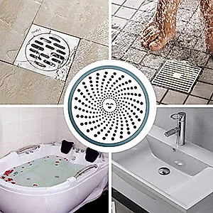 1 Pcs Shower Drain Cover Hair Catcher, Drain Protector Good Grips Easy Clean Strainer Stainless Steel Hair Trap Mesh for Shower Bath Drain Filter