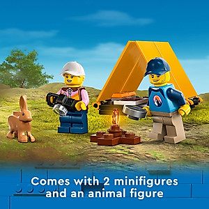 LEGO City 4x4 Off-Roader Adventures 60387 Building Toy - Camping Set Including Monster Truck Style Car with Working Suspension and Mountain Bikes, 2 Minifigures, Vehicle Toy for Kids Ages 6+