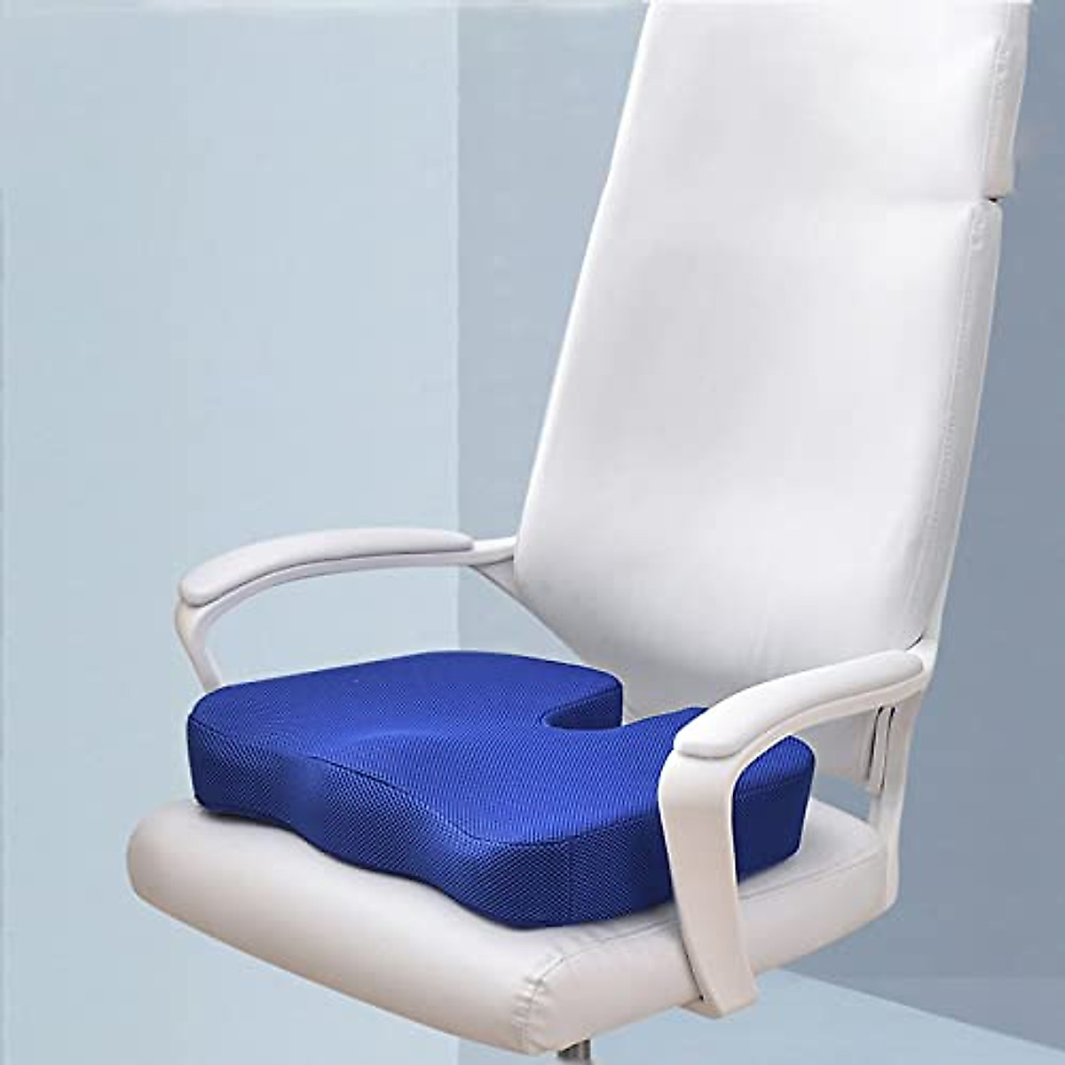 PSDNBFC Cushion for coccygeal Sciatica, Hemorrhoids and Back Pain, Memory Foam Ergonomic Sitting Office Chair, Wheelchair Cushion (Purple 2)