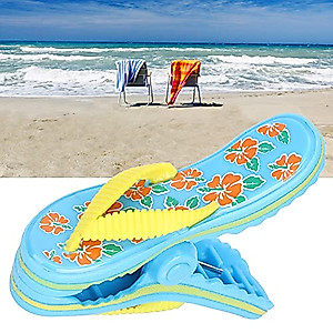 AUHX Secure Clip, Flip Flop Beach Towel Clip 3.3 X 4.3in for Beach Chairs for Deck Pool Boat Cruise Lounge Chair