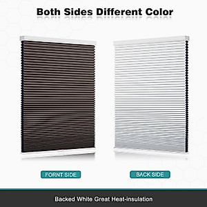 Changshade Cordless Blackout Cellular Shade, Honeycomb Shade with The Diameter of 1.5 inch Honeycombs, Room Darkening Pleated Window Shade for Bedroom, Children Room, 24 inches Wide, Taupe CEL24TP64C
