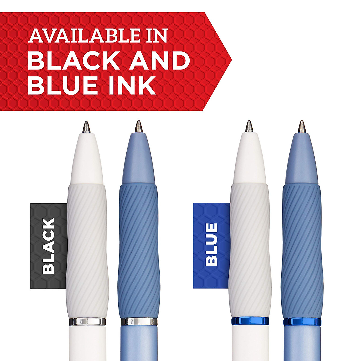 SHARPIE S-Gel, Gel Pens, Medium Point (0.7mm), Frost Blue Body, Black Gel Ink Pens, 4 Count