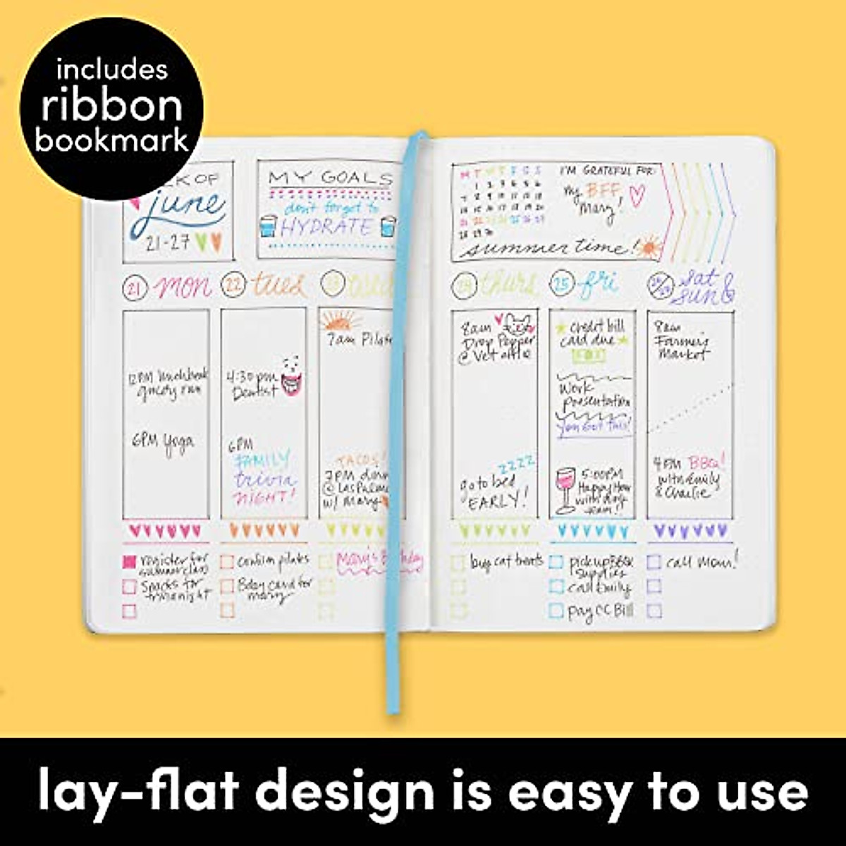 PAPERAGE Dotted Journal Notebook, (Blue), 160 Pages, Medium 5.7 inches x 8 inches - 100 GSM Thick Paper, Hardcover