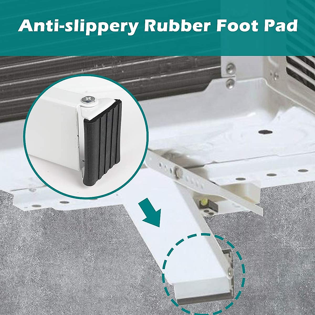 Daisypower Window AC Bracket,Window Air Conditioner Support Bracket Light Duty,Sturdy Structure AC Unit Bracket,Up to 85lbs, 5,000~12,000BTU(S)