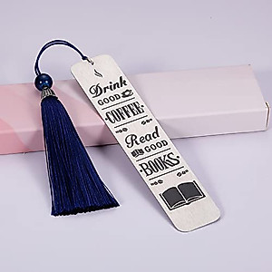 Bookmark for Women Men Coffee & Books Gift Bookmark for Book Coffee Lovers Birthday Christmas Book Mark Gifts for Friends Family Son Daughter Graduation Holiday Stocking Stuffers Present for Him Her