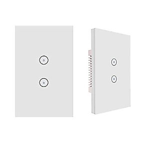 2pack Smart Light Switch WiFi Touch Wall Light Switch Easy to Install, App Remote Control Timer Switch，Voice Control，Set Schedule Timer，Compatible with Amazon Alexa and Google Assistant