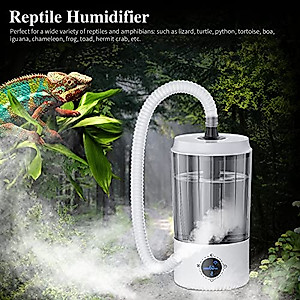 Reptile Fogger, 4L Large Size Reptile Automatic Humidifiers Mister, Smart Touch Screen Adjustable Fogger with Humidity Control for Terrarium/Amphibians