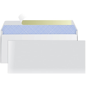 100 Mailing Envelopes, Self Seal Letter Size, Number #10 White Windowless Security Tinted Envelope, 4-1/8 x 9-1/2 Inches, Quality 24 LB